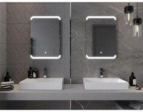 Mexen Nida, LED koupelnové zrcadlo s podsvícením 50x70 cm, 6000K, ochrana proti zamlžování, 9806-050-070-611-00