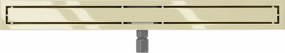 Mexen Flat nerezový sprchový žlab 90 cm (2v1) - vzor M13, zlatá, 1510090-15