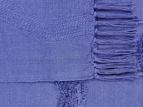 Bavlněná deka 125 x 150 cm fialová KHARI Beliani
