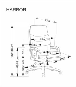Kancelářské křeslo Harbor eko kůže béžové