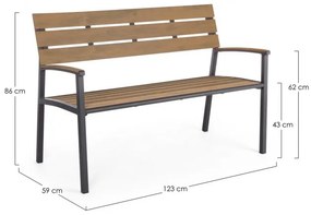 BIZZOTTO Zahradní lavička ISAK černá 0662182