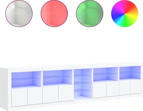 Příborník s LED osvětlením bílý 283 x 37 x 67 cm 3209023