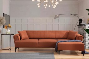 Hanah Home Rohová pohovka HAMLET červenooranžová pravá