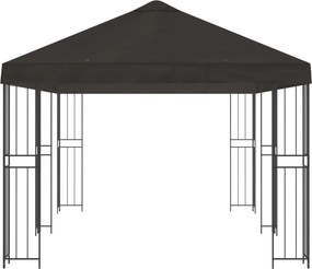Zahradní altán 6 x 3 m Antracitová Polyester a ocel 190 gsm 3375984