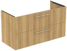 Ideal Standard i.Life B - Umyvadlová skříňka, 63x120x51 cm, 2 zásuvky, levá, přírodní dub T5586NX