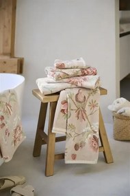 Pip Studio ručníky z bavlněného froté Secret Garden, khaki (Luxusní ručníky z bavlněného froté v designu Secret Garden v barvě khaki)