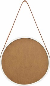 Nástěnné zrcadlo s popruhem 40 cm bílé 320360