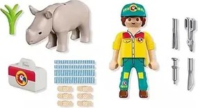 Playmobil® DuoPack 72025 DuoPack Ošetřovatel s nosorožcem / Počet dílk