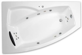Arttec Thaleila Surf 160 x 105 cm + chromo vana hydromasážní akrylátová levá PAN04403