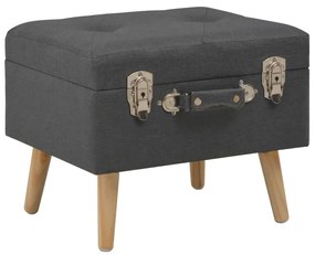 Stolička s úložným prostorem 40 cm tmavě šedá textil