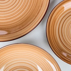 Keramická jídelní souprava SPIRAL BROWN 30 ks