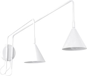 Sollux Lighting Nástěnné svítidlo NOX 2 bílé s vypínačem