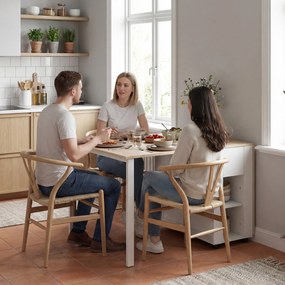 HOMCOM rozkládací jídelní stůl pro 6 osob, skládací kuchyňský stůl s výsuvnými deskami, zásuvkami a policemi, 168,2 x 85 x 73 cm, bílý