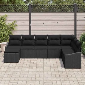 Set pohovek 8 ks Černá polyratan 3346843