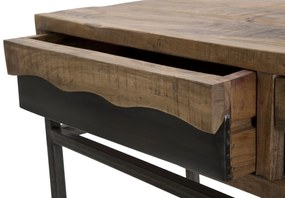 Konzolový stolek Mauro Ferretti Ytaro 118x40x80 cm, hnědá/černá