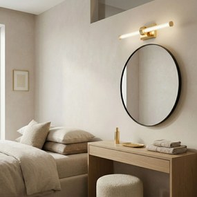 Toolight Toolight, LED nástěnné svítidlo 40cm, 9W, 4000K, 1000lm, APP1883-1W, zlatá lesklá, OSW-66038