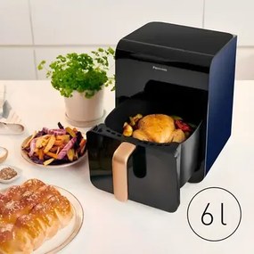 Panasonic NF-CC600AXE černo-modrá / Fritovací hrnec / 1450 W / 6 l / e