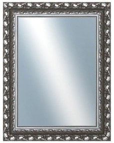 DANTIK - Zarámované zrcadlo - rozměr s rámem cca 70x90 cm z lišty ROKOKO grafitová (2884)