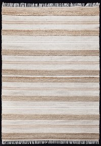 Diamond Carpets India, Ručně vázaný kusový koberec Praha HL 80 Natural Silver, 140x200, béžová, chodba / předsíň