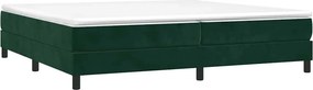 Rám postele s boxspringem tmavě zelená 200 x 200 cm samet 3120793