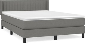 Box spring postel s matrací tmavě šedý 140 x 190 cm textil 3129866
