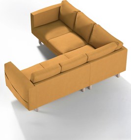 Potah na pohovku IKEA Norsborg rohová 4-místná barva žlutá látka pletený vzor