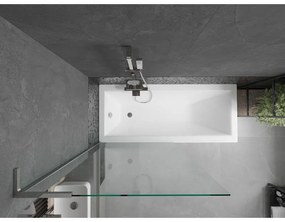 Mexen Next L, 1-křídlová vanová zástěna 90 x 150 cm, 6mm čiré sklo, chromový profil, 895-090-000-03-00-01