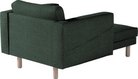 Potah na IKEA Norsborg šezlong s loketními opěrkami barva zelená látka pletený vzor