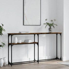 vidaXL Konzolový stolek 145 x 22,5 x 75 cm kompozitní dřevo [834096] Barva: kouřový dub