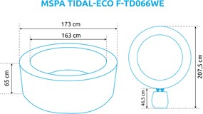 Mspa | Vířivý bazén MSPA Tidal ECO F-TD066WE | 11400306