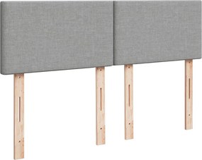 Box spring postel s matrací světle šedá 140 x 200 cm textil 3287084