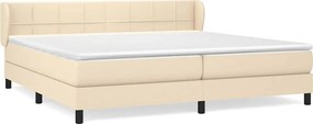 Box spring postel s matrací krémová 200x200 cm textil 3126274