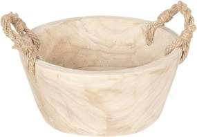 Sada 2 dřevěných košíků/ misek - Ø 36*16 cm / Ø 29*13 cm