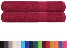 Ručníky FROGN 2 ks bordó 100x200 cm 360 g/m² 136746