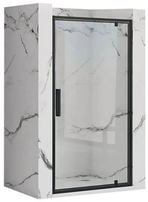 Rea - RAPID SWING jednokřídlé sprchové dveře, černý, 90 x 195 cm, REA-K6409
