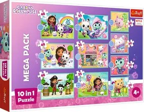 TREFL Puzzle Gábinin kouzelný domek MEGA PACK 10v1 / 4x 20, 3x 35, 3x