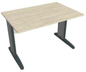 Stůl pracovní rovný 120 cm - Hobis Cross CS 1200 Dekor stolové desky: akát, Dekor lamino podnože: šedá, Barva nohou: černá