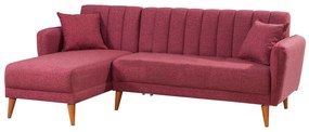 Atelier del Sofa rozkládací rohová pohovka AQUA růžová levý roh 867UNQ1435