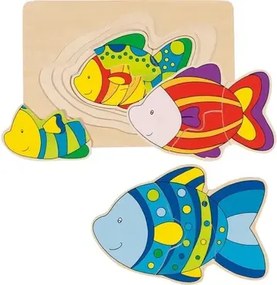 GOKI Vícevrstvé puzzle Rybka / od 2 let