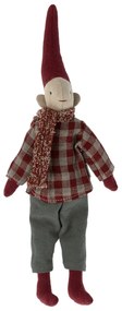 Maileg Vánoční skřítek Pixy 26 cm Skřítek A, červená barva, textil