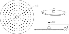 Sapho, SLIM hlavová sprcha, kruh, 300mm, nerez, MS573