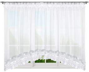 Dekorační krátká záclona se zirkony s řasící páskou JOSETTE bílá 400x165 cm MyBestHome