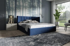 Eka Čalouněná postel EVEREST - Kronos 140x200 cm Barva látky: Černá (Kronos 07), Úložný prostor: Bez úložného prostoru