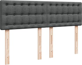 Box spring postel s matrací tmavě šedý 140 x 190 cm textil 3288198