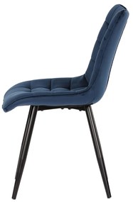 Jídelní židle VALERIA potah v modrém sametu