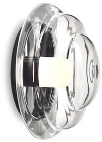 Bomma Luxusní nástěnná lampa Blimp, ø 45 cm Barva skla: černá montura, čiré sklo