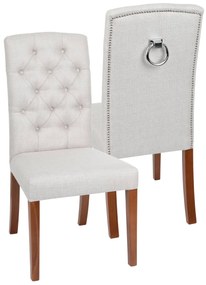 Snap Astoria Chesterfield 3 s cvočky a klepadlem židle bílá