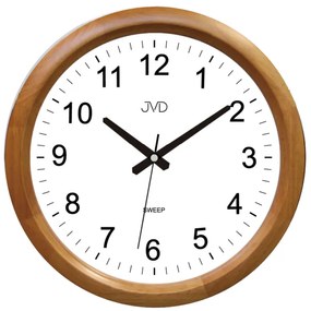 Dřevěné netickající tiché nástěnné hodiny JVD NS8017.3