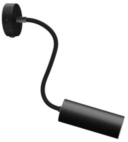 creative cables Fermaluce Flex 30 bodové svítidlo se stínidlem tub-E14, mini baldachýn s vypínačem Barva: Černá