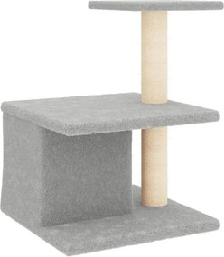 Škrabadlo pro kočky se sisalovými sloupky světle šedé 48 cm 171787